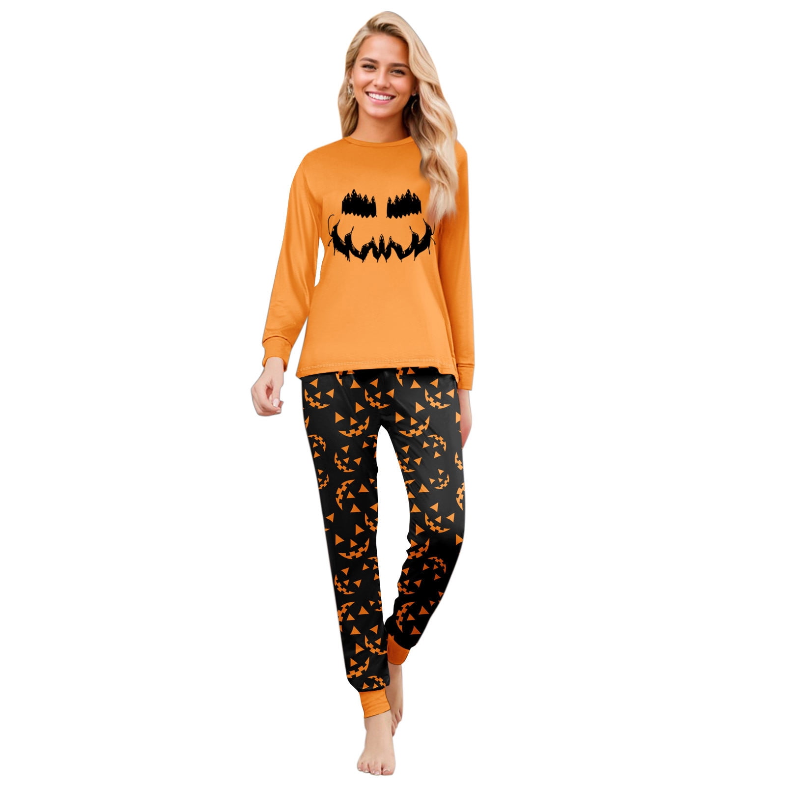 Family Matching Halloween Pajamas Set,Halloween Pumpkin Print PJs Sets ...