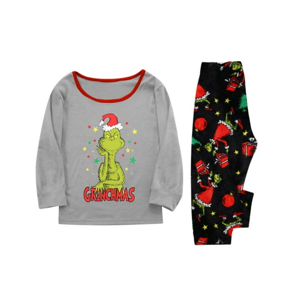 Family Matching Pajama Set Cute Print, Long Sleeve Top and Pants Home ...