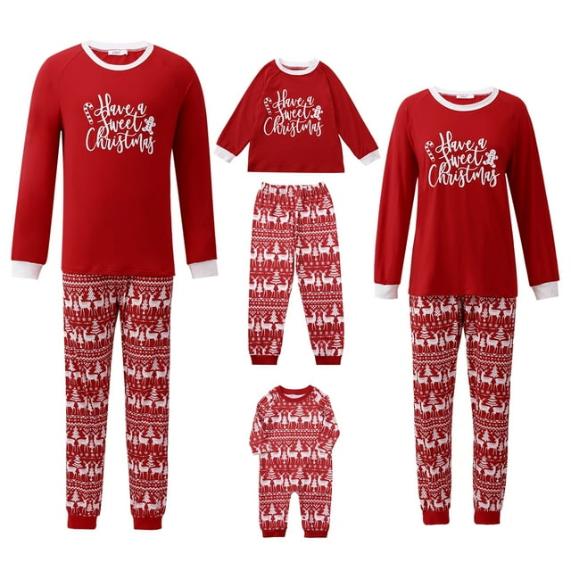Family Matching Pajamas Sets Christmas PJ's with Elk Deer Christmas ...