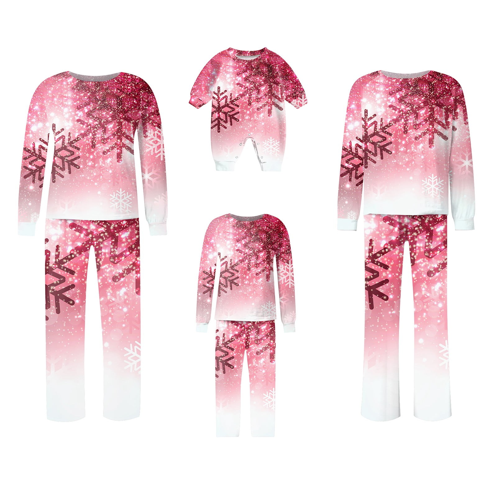 Family Matching Pajamas Stylish Christmas Onesie Snowflake Christmas ...