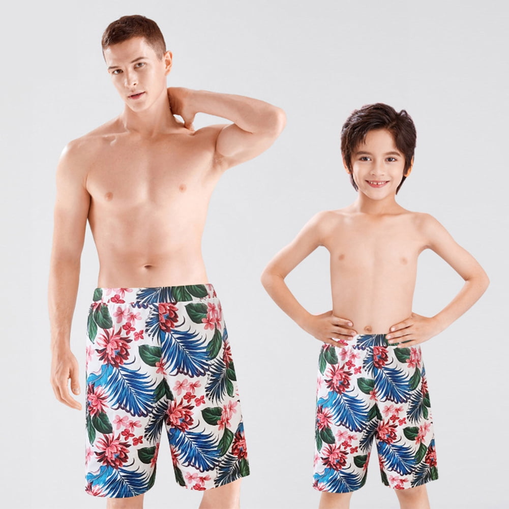 Family Matching Swimsuits Two Pieces Leaves Printed Ruffles Bikini Set ...