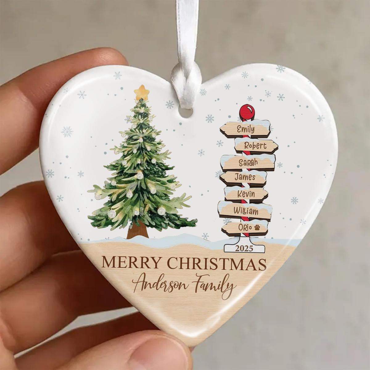 Family Name Christmas Tree Ornaments 2025 - Personalized Family Names ...