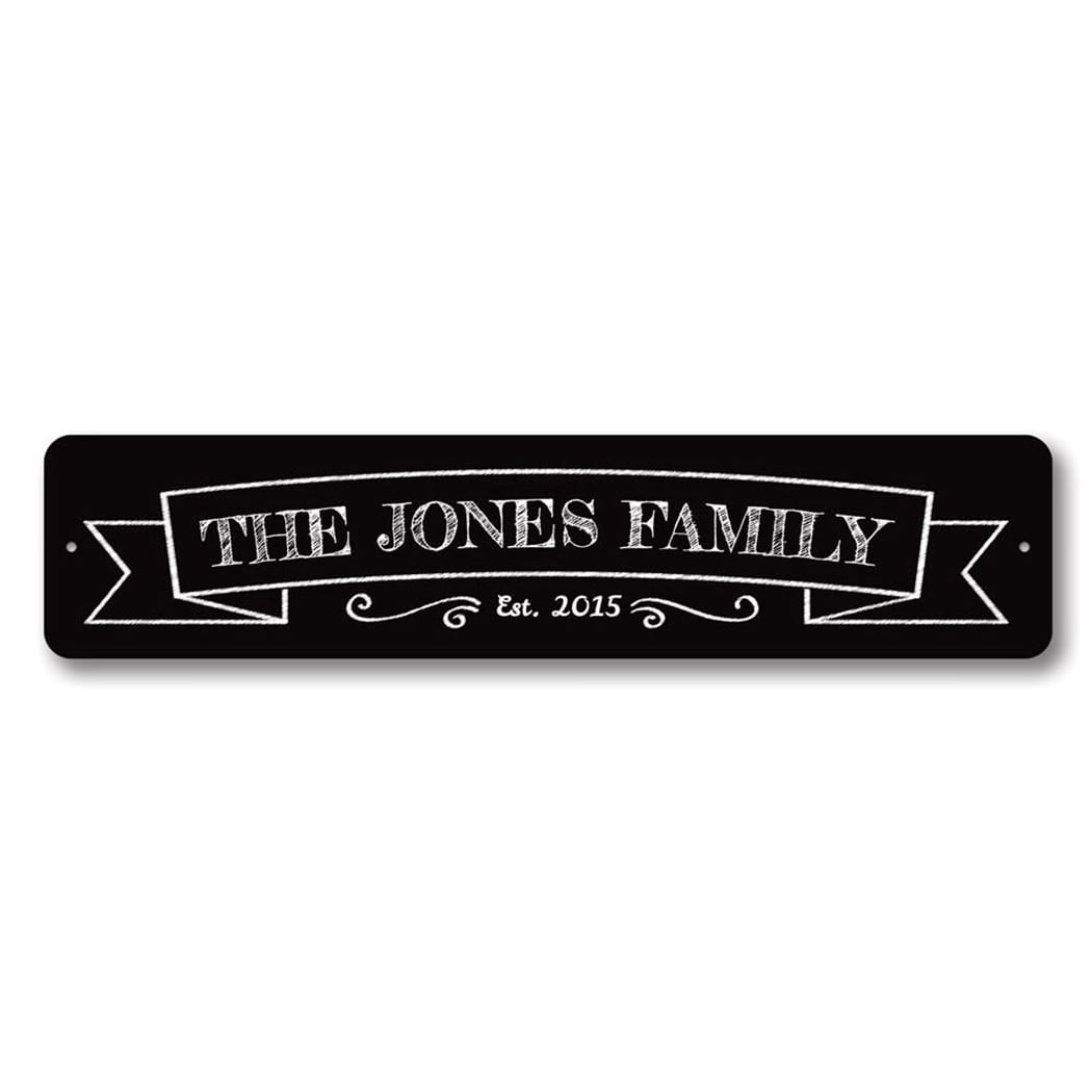 Family Name Decor, Established Date Sign, Banner Sign, Custom Last Name ...