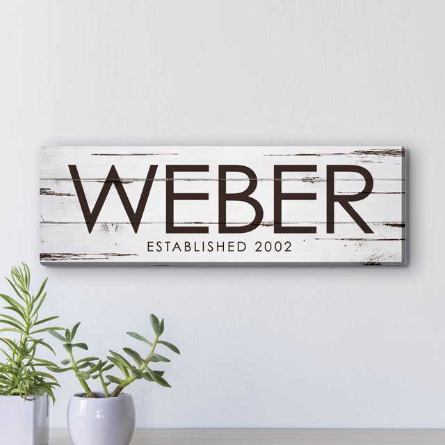 Family Name Personalized 6x18 Canvas - Walmart.com