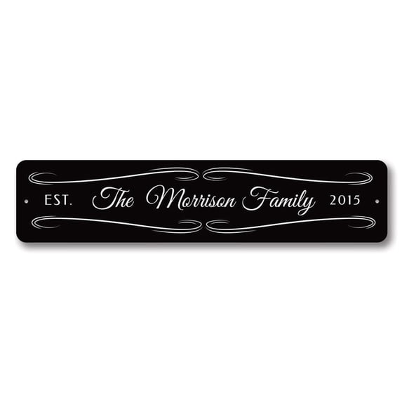 Family Name Sign, Established Date Sign, Custom Last Name Sign, Wedding ...
