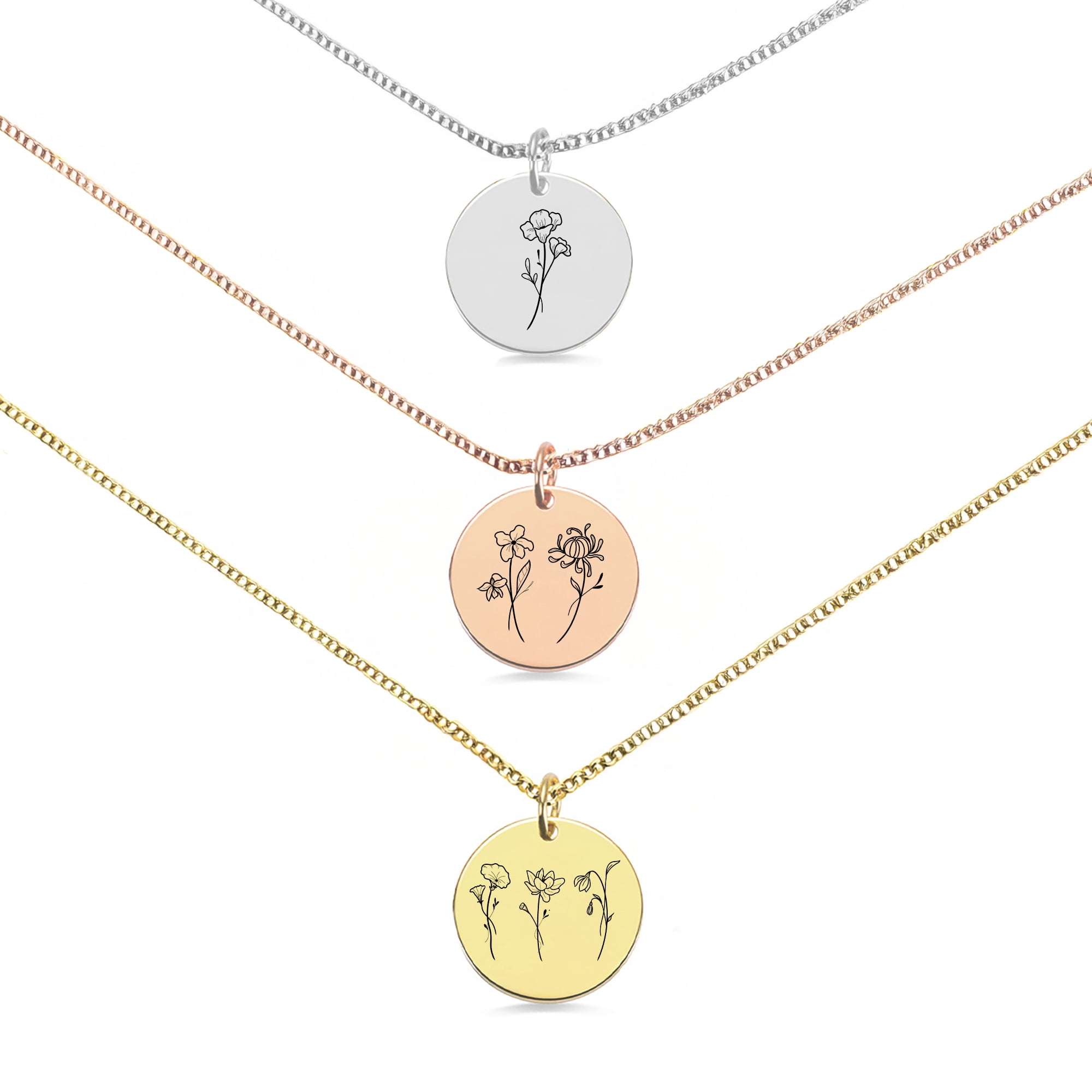 Family Necklaces for Women Custom Sister Necklaces Mother and Daughter ...
