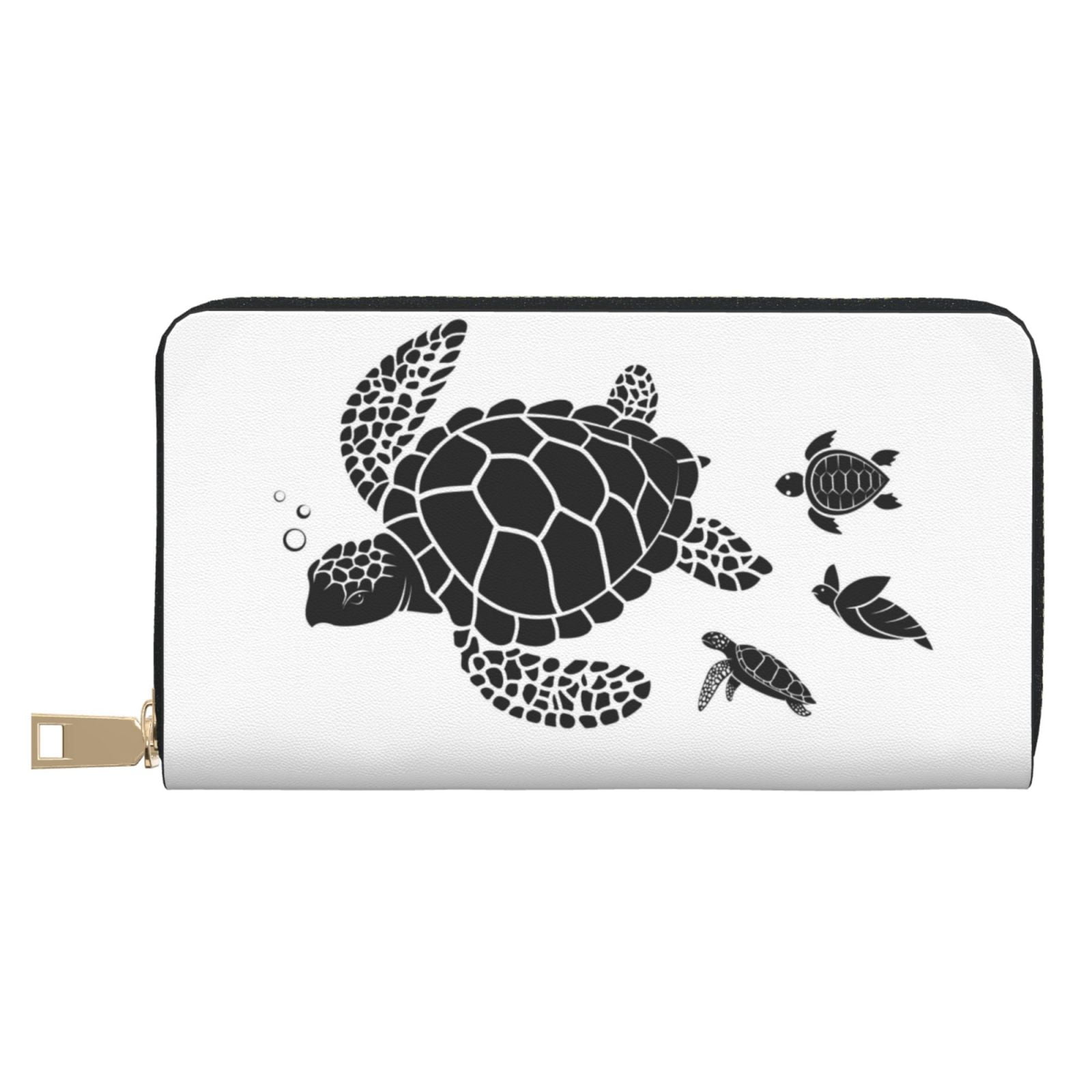 Family Of Sea Turtles Wallet Women, Leather Bifold Multi Card Wallet ...