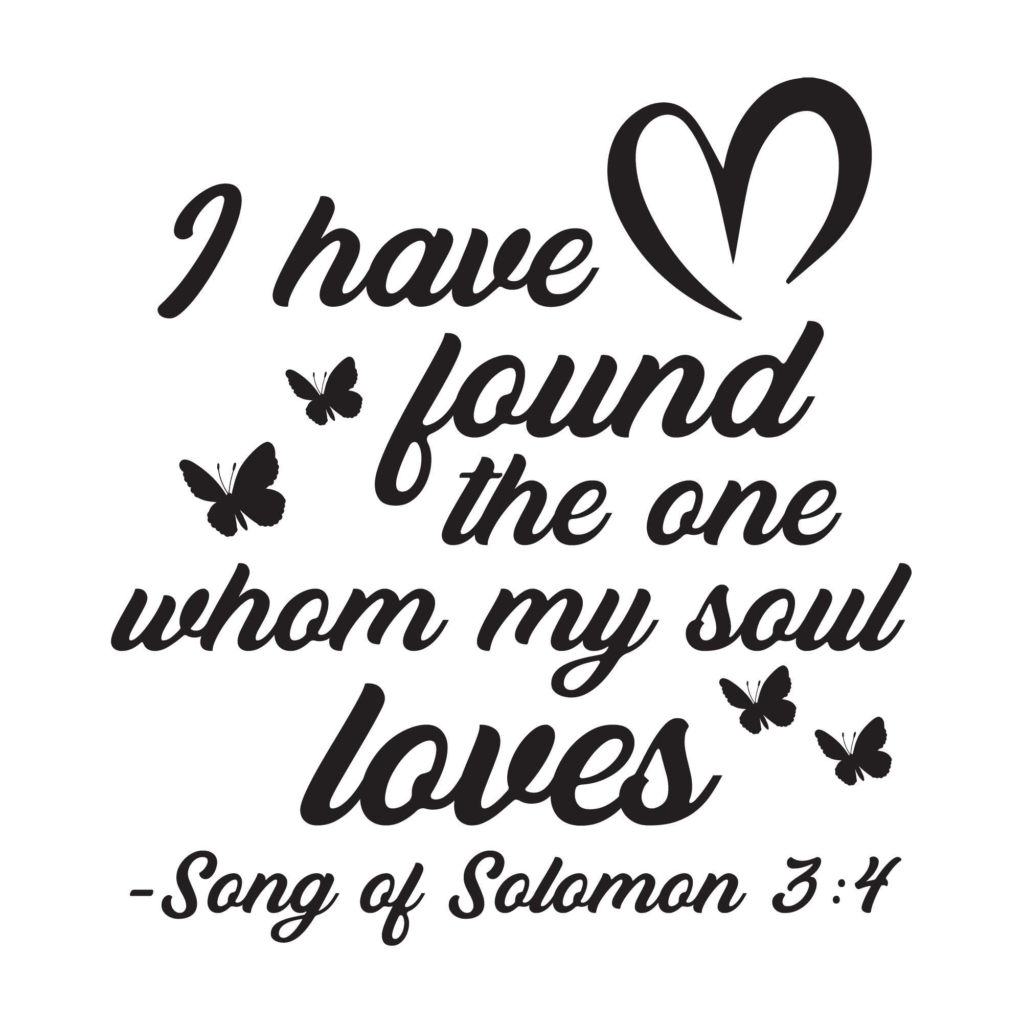Family The One Whom My Soul Loves Uplifting Quote Wall Decal Decoration ...
