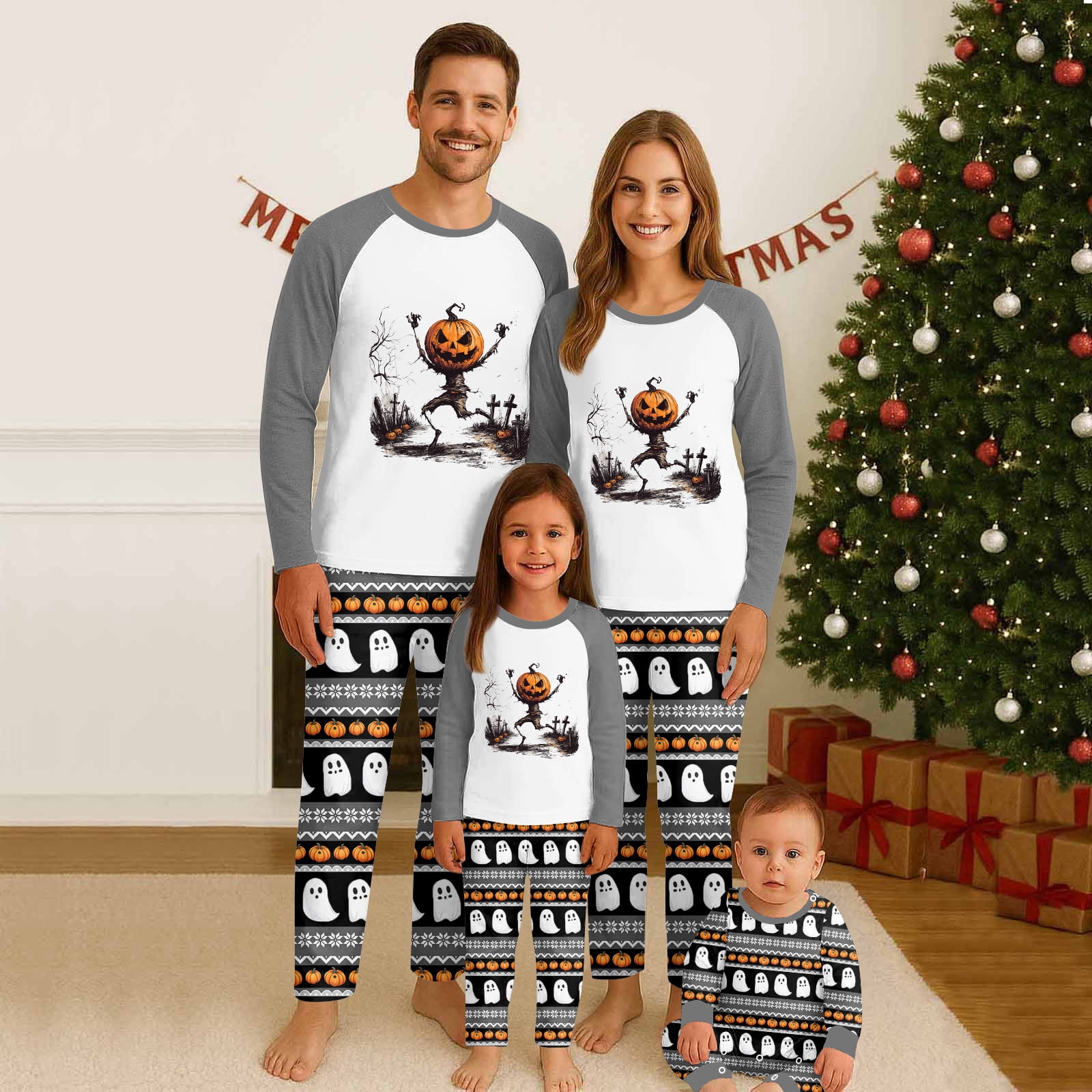 Family Pajamas Matching Sets, Halloween Pajamas Women Men, Funny ...