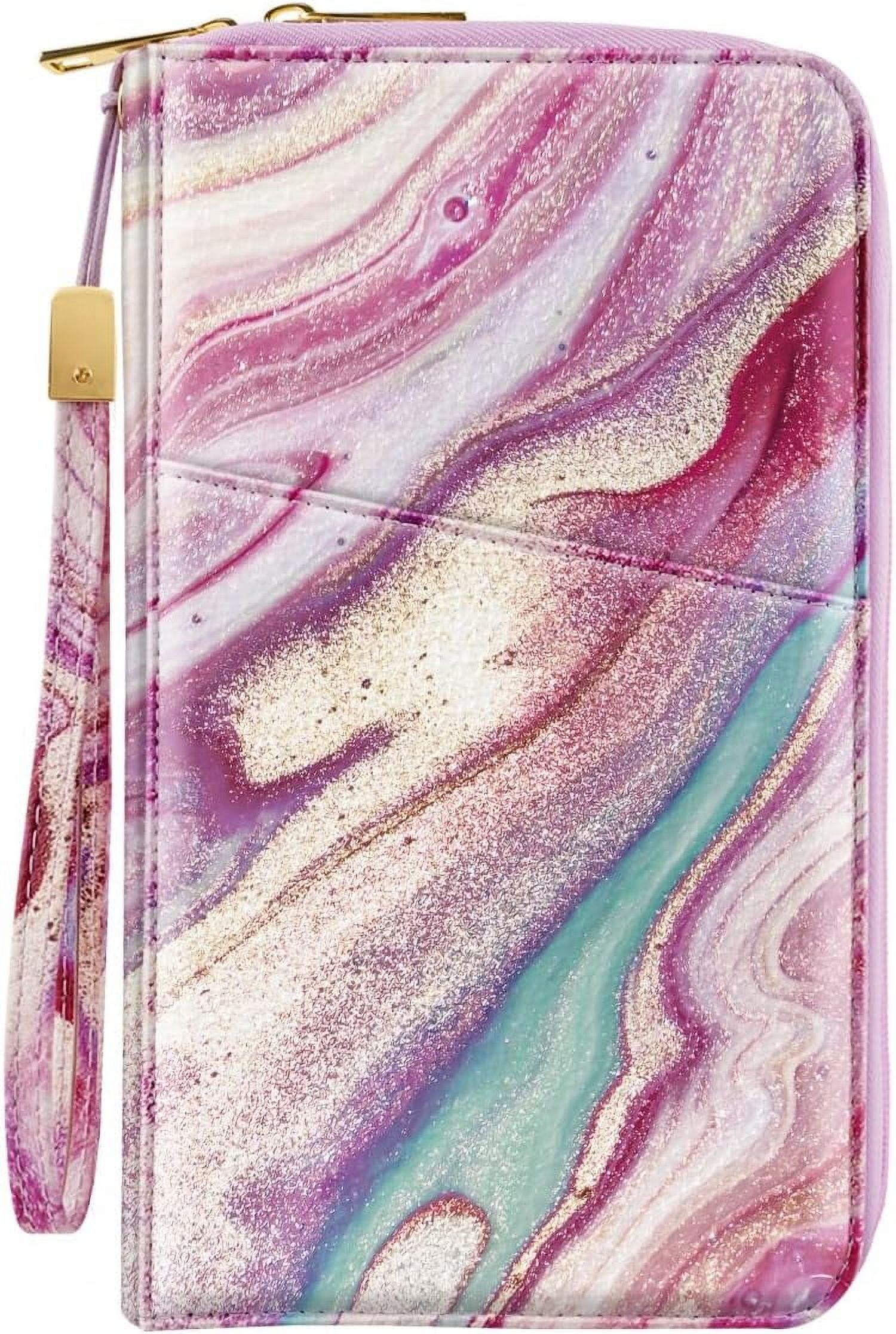 Family Passport Holder Wallet RFID Blocking Document Organizer PU ...