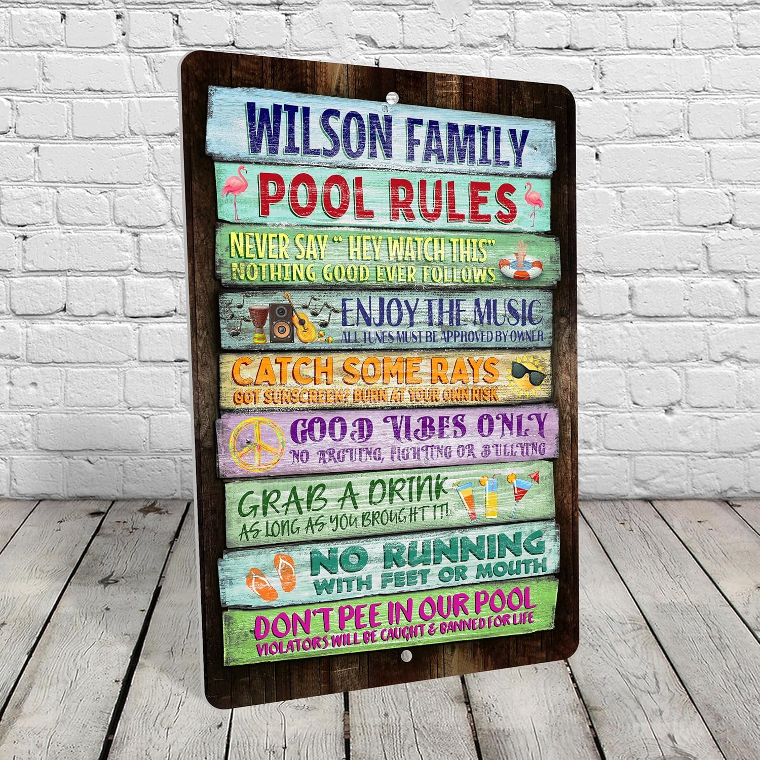 Family Personalized Pool Rules - Walmart.com