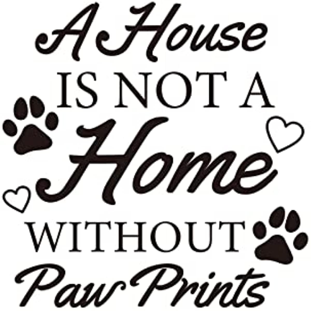 Family Pets Quotes "A House is Not A Home Without Paw Prints" Wall ...