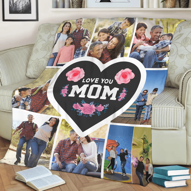 Family Photo Blanket Picture Collage Blanket Gift For Birthday ...