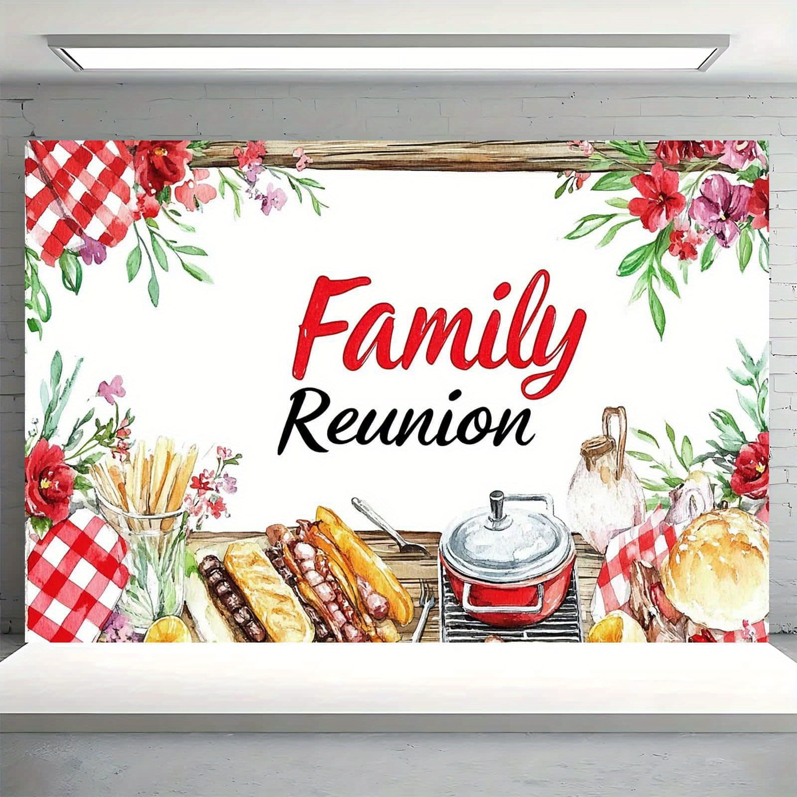 Family Picnic Party Welcome Banner for BBQ and Summer Reunion ...