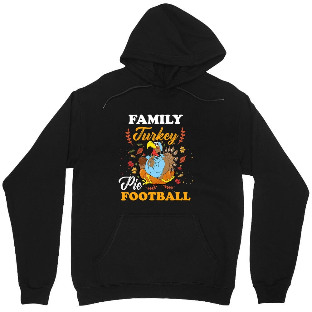 Family Pie Football Thanksgiving Cartoon Turkey Autumn Graphic Holiday ...