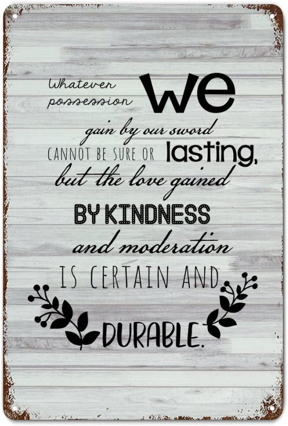 Family Quote Metal Sign with Saying Whatever Possession We Gain by Our ...