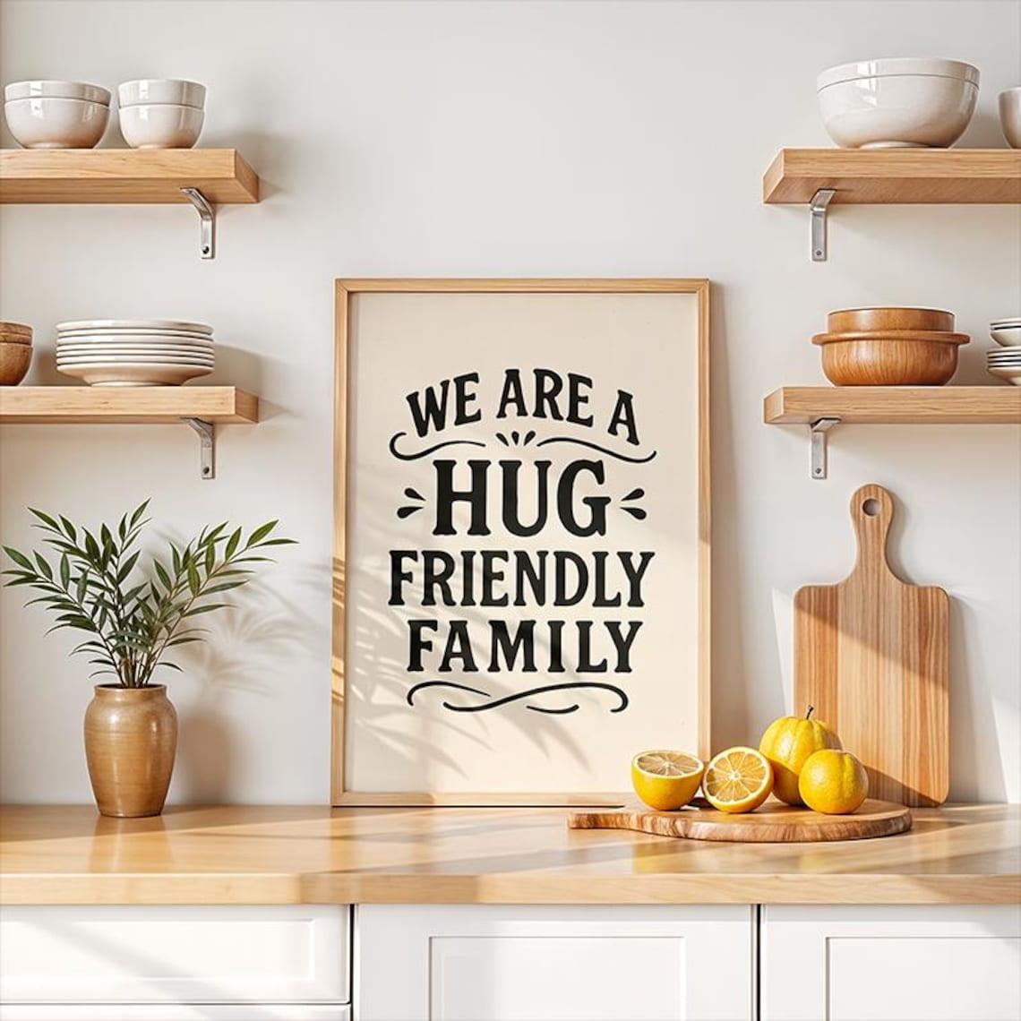 Family Quote Poster, Hug Poster, Hallway Art Home Decor, 8x12 UNFRAMED ...