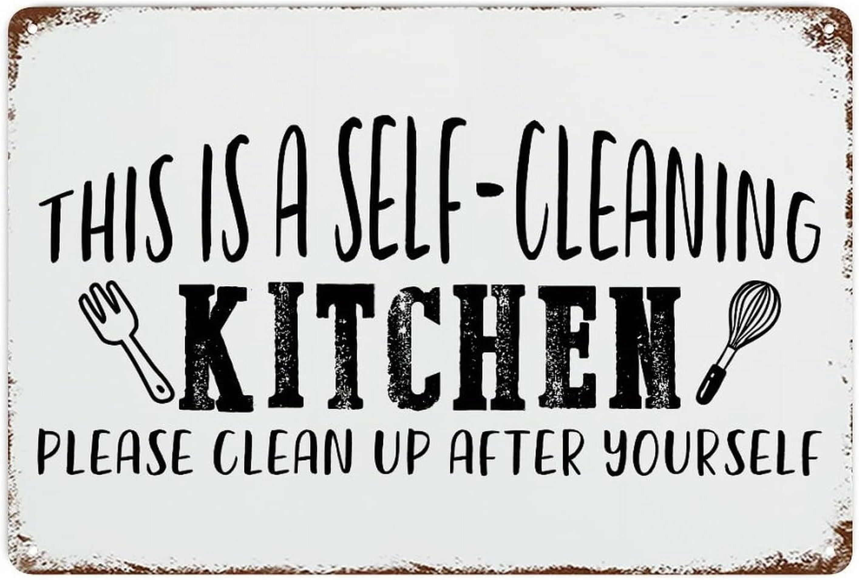 Family Quote Rustic Metal Sign Wall Art Decor This Is A Self-Cleaning ...