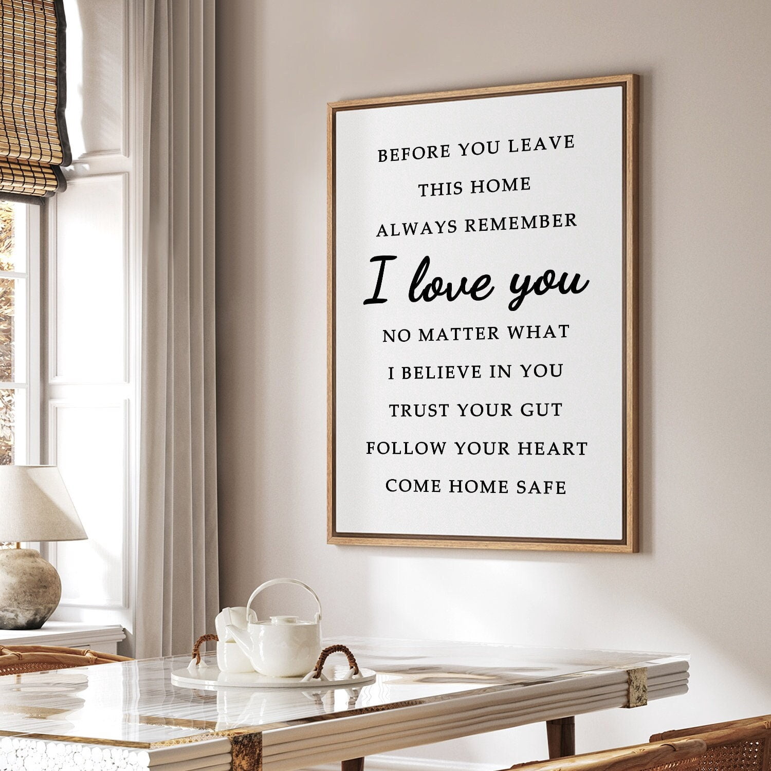 Family Quoted Wall Art, Before You Leave This Home Sign, Inspirational ...