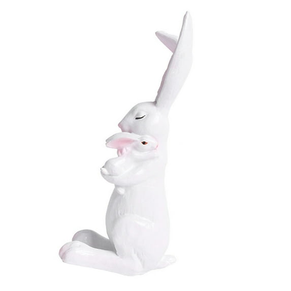 Family Rabbits Figurines Spring Rabbits Statues Sculptures Collectible ...