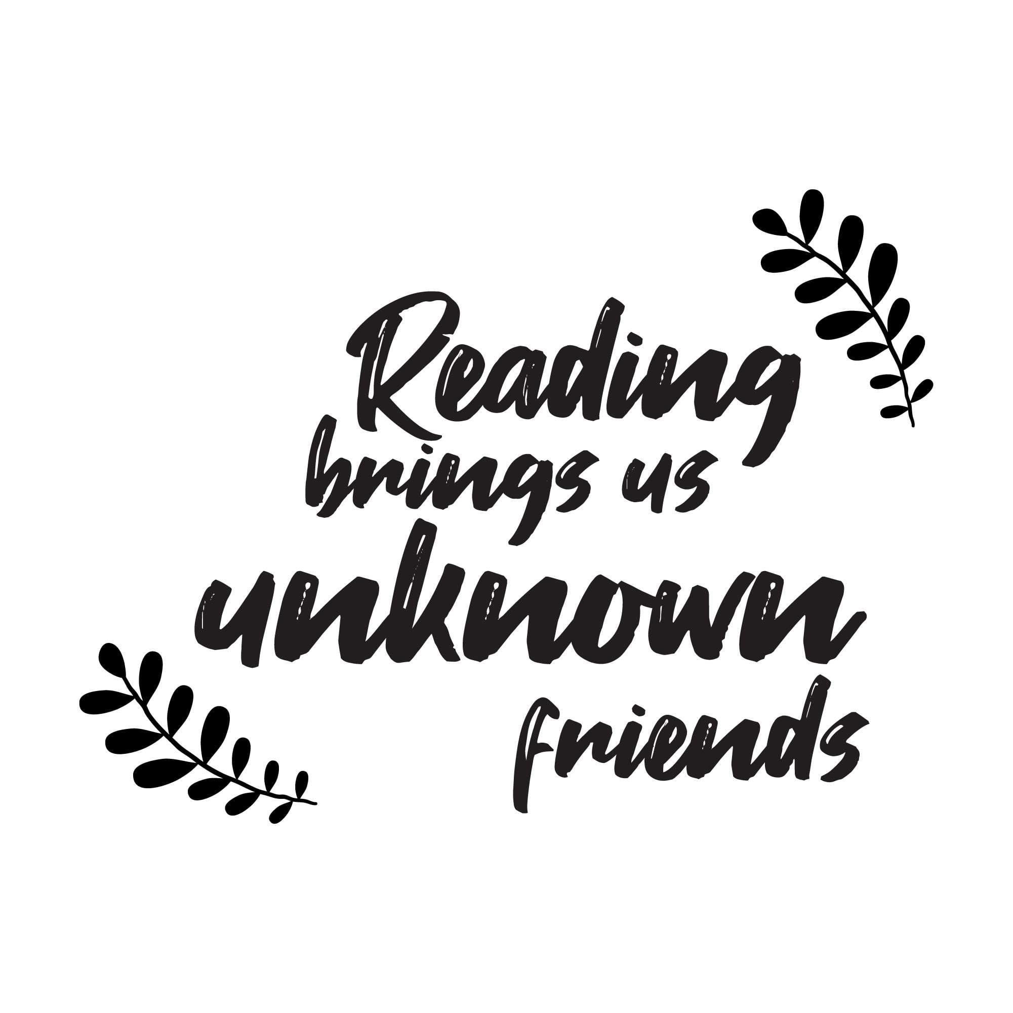 Family Reading Brings Us Unknown Friends Educational Quote Wall Decal ...