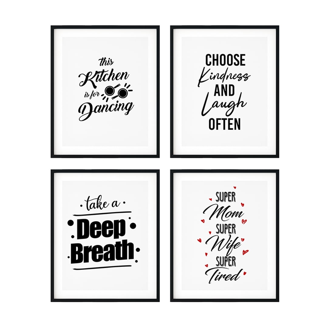 Family Reminders 5 x 7" Wall Art UNFRAMED Print (4 Pack) - Walmart.com