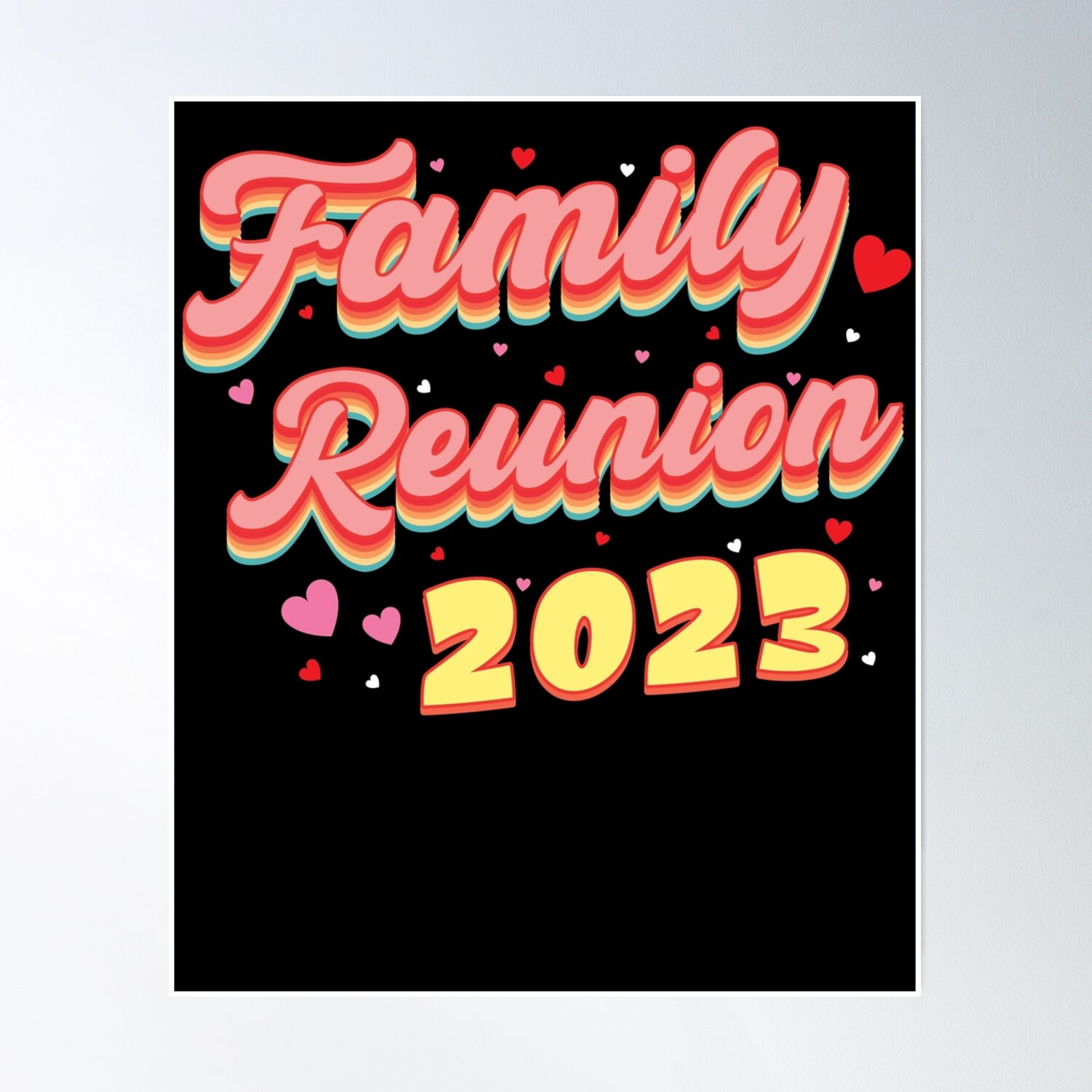 Family Reunion 2023 Retro Cousin Team Vacation Party Trip Poster Wall Art, Modern Wall Decor ...