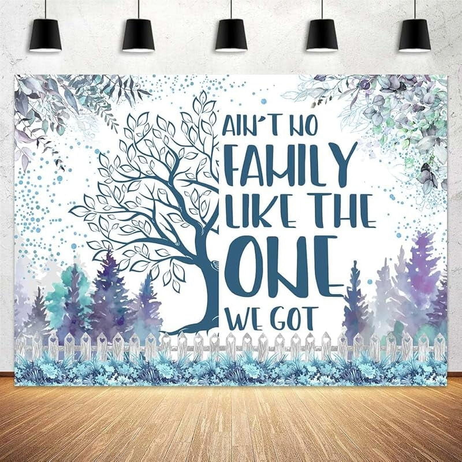 Family Reunion Backdrop Blue Family Tree Reunion Decorations Welcome to ...