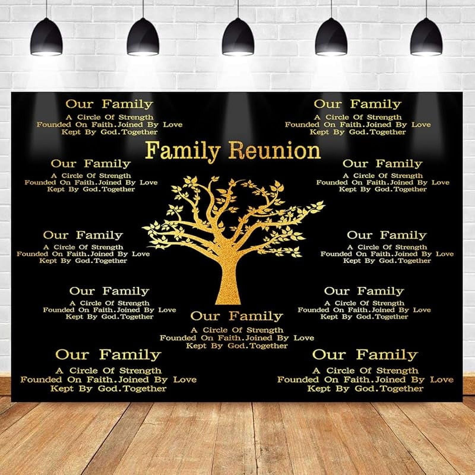 Family Reunion Backdrop for Family Party Decorations Cool Colorful ...