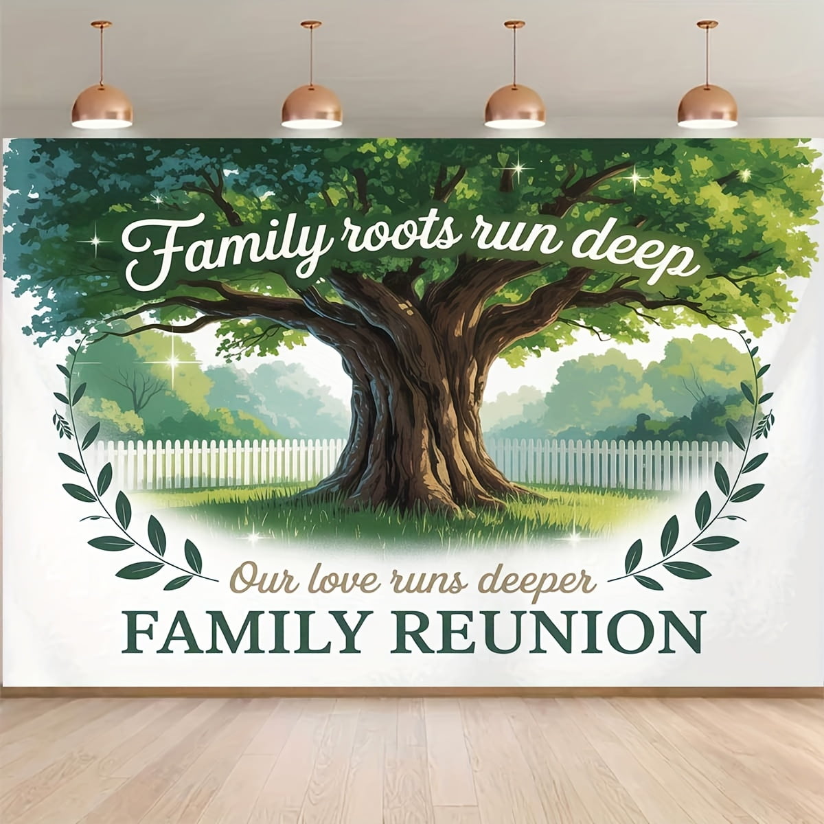 Family Reunion Backdrop Family Roots Run Deep Our Love Runs Deeper ...