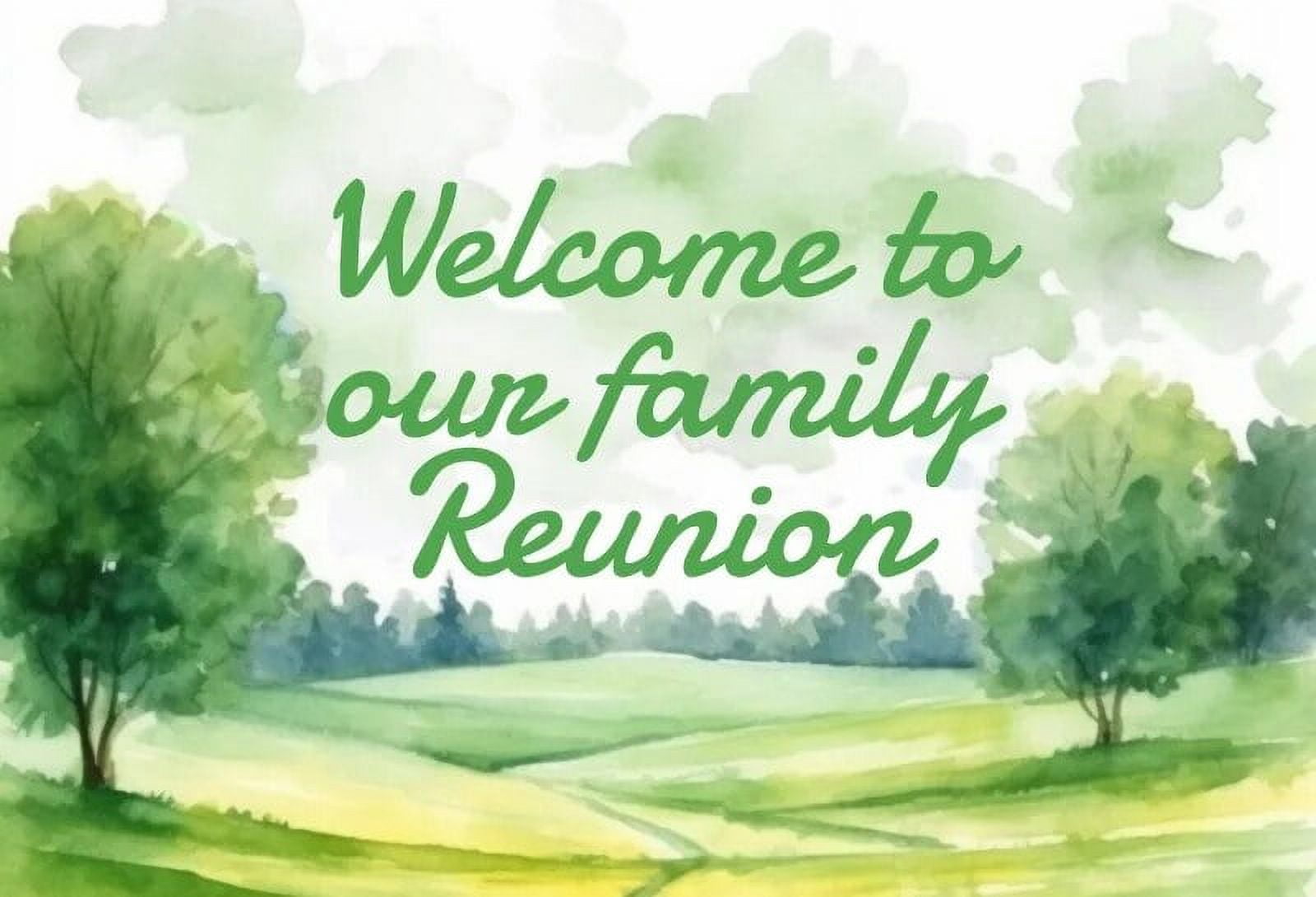 Family Reunion Backdrop Family Tree Eucalyptus Leaves Gathering Gold ...