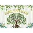 Family Reunion Backdrop Family Tree Eucalyptus Leaves Gathering Gold ...