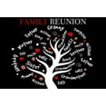 Family Reunion Backdrop Family Tree Eucalyptus Leaves Gathering Gold ...
