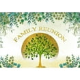 Family Reunion Backdrop Family Tree Eucalyptus Leaves Gathering Gold ...