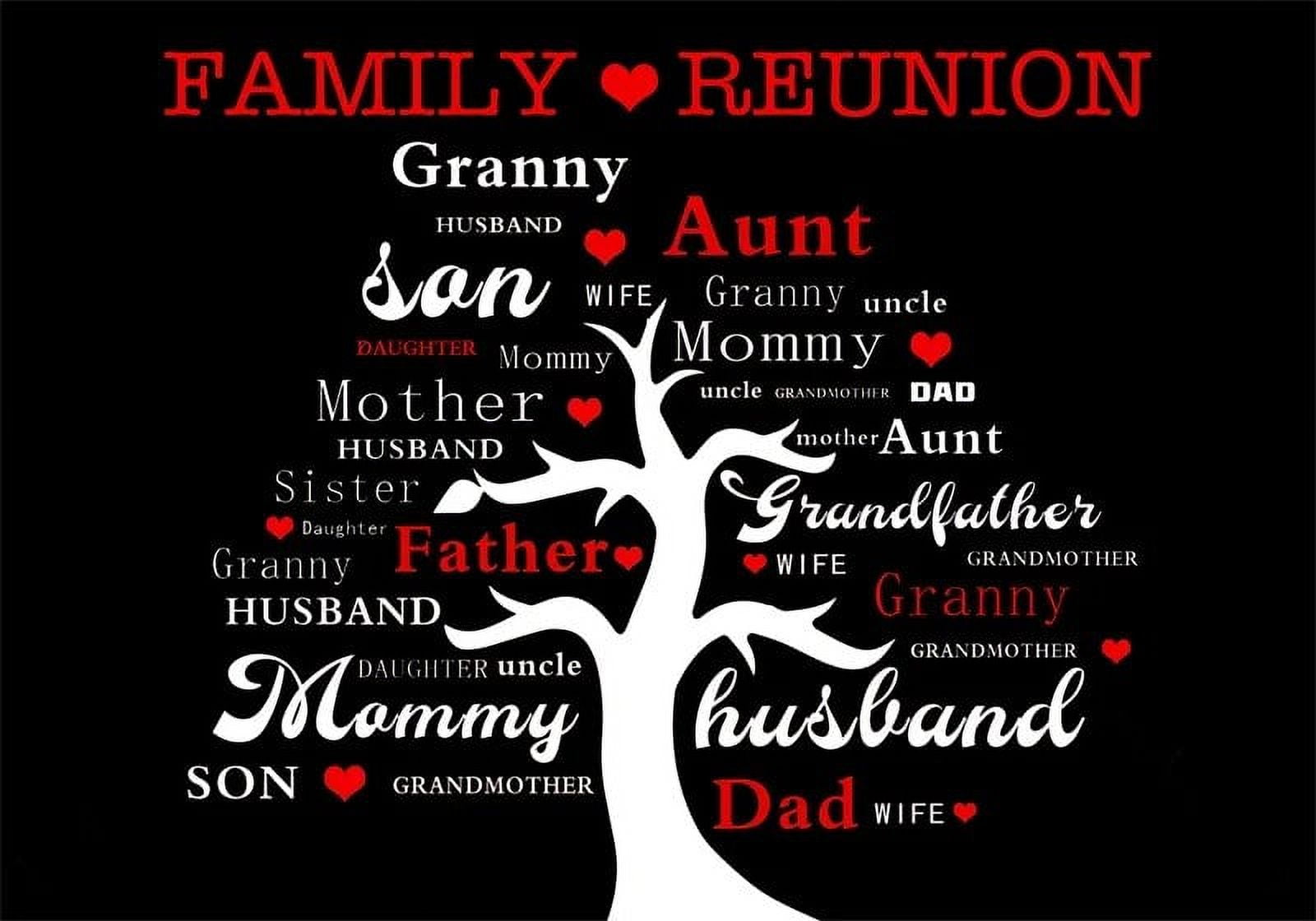 Family Reunion Backdrop Family Tree Eucalyptus Leaves Gathering Gold ...