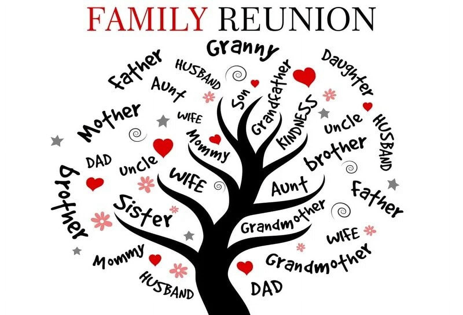 Family Reunion Backdrop Family Tree Eucalyptus Leaves Gathering Gold ...