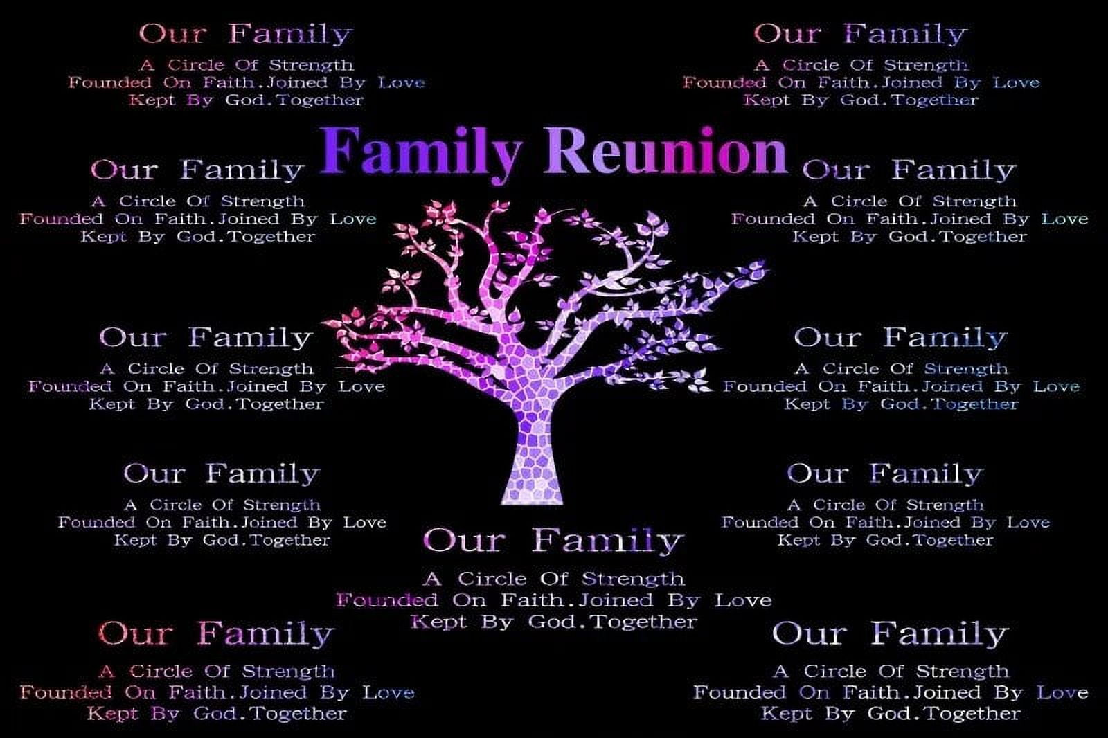 Family Reunion Backdrop Family Tree Eucalyptus Leaves Gathering Gold ...