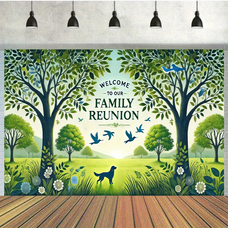 Family Reunion Backdrop Family Tree Together Welcome to Our Family ...