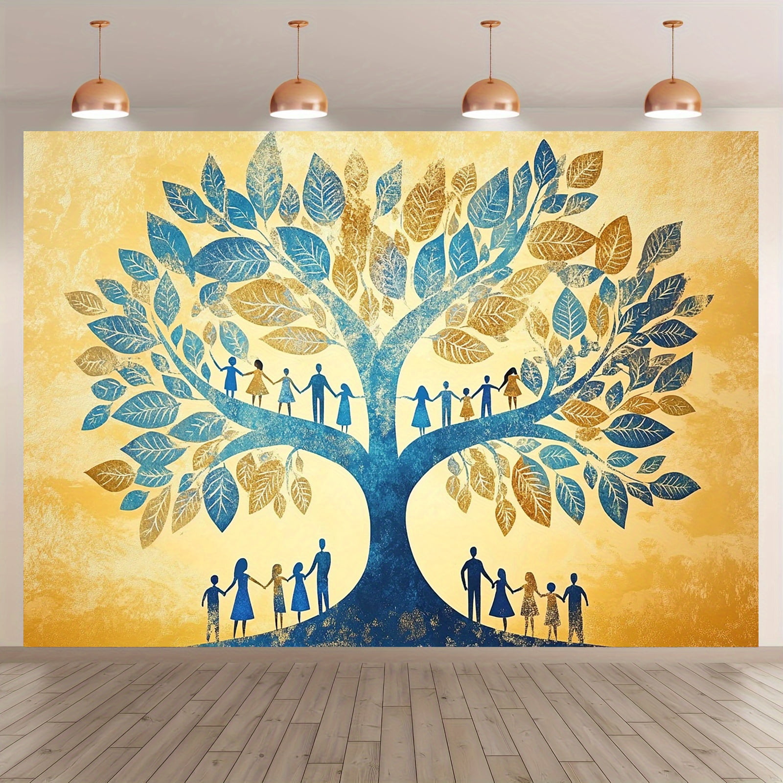 Family Reunion Backdrop Gold Family Tree Together We are Family ...