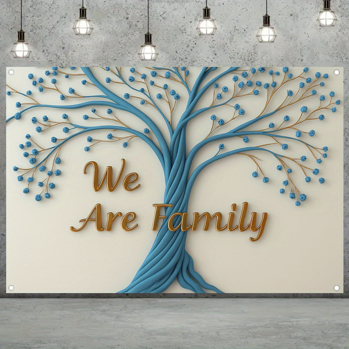 Family Reunion Backdrop Golden We Are Family Photography Background ...