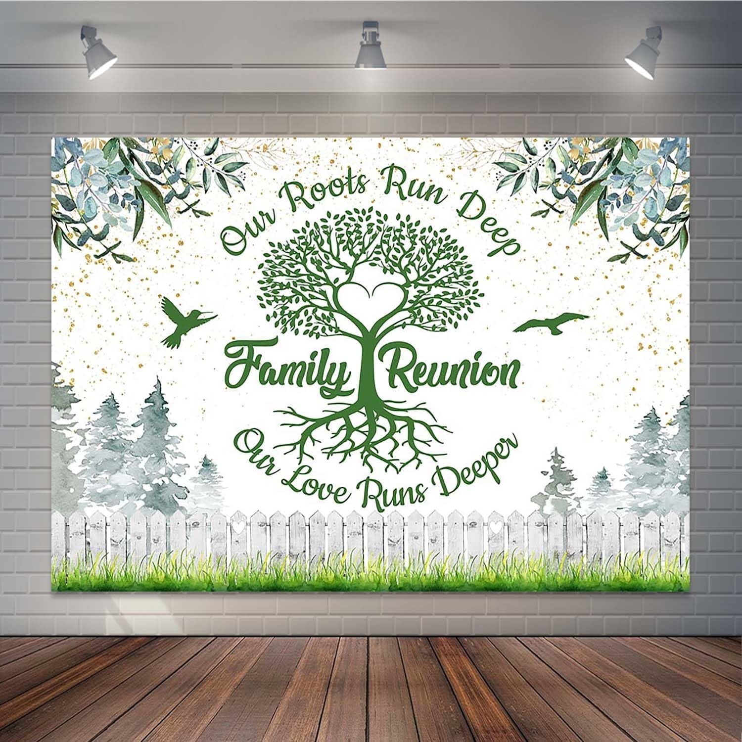 Family Reunion Backdrop Greenery Eucalyptus Leaves Family Tree ...