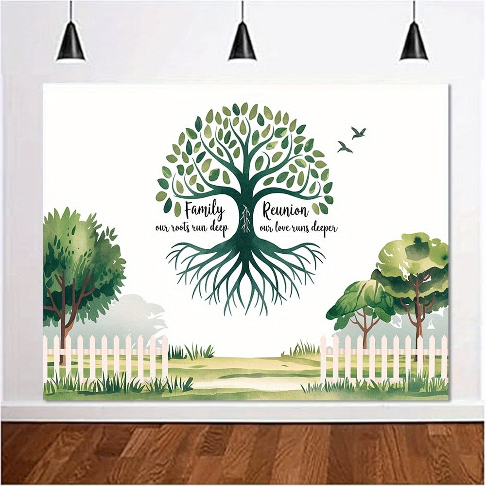 Family Reunion Backdrop Our Roots Run Deep Our Love Runs Deeper ...