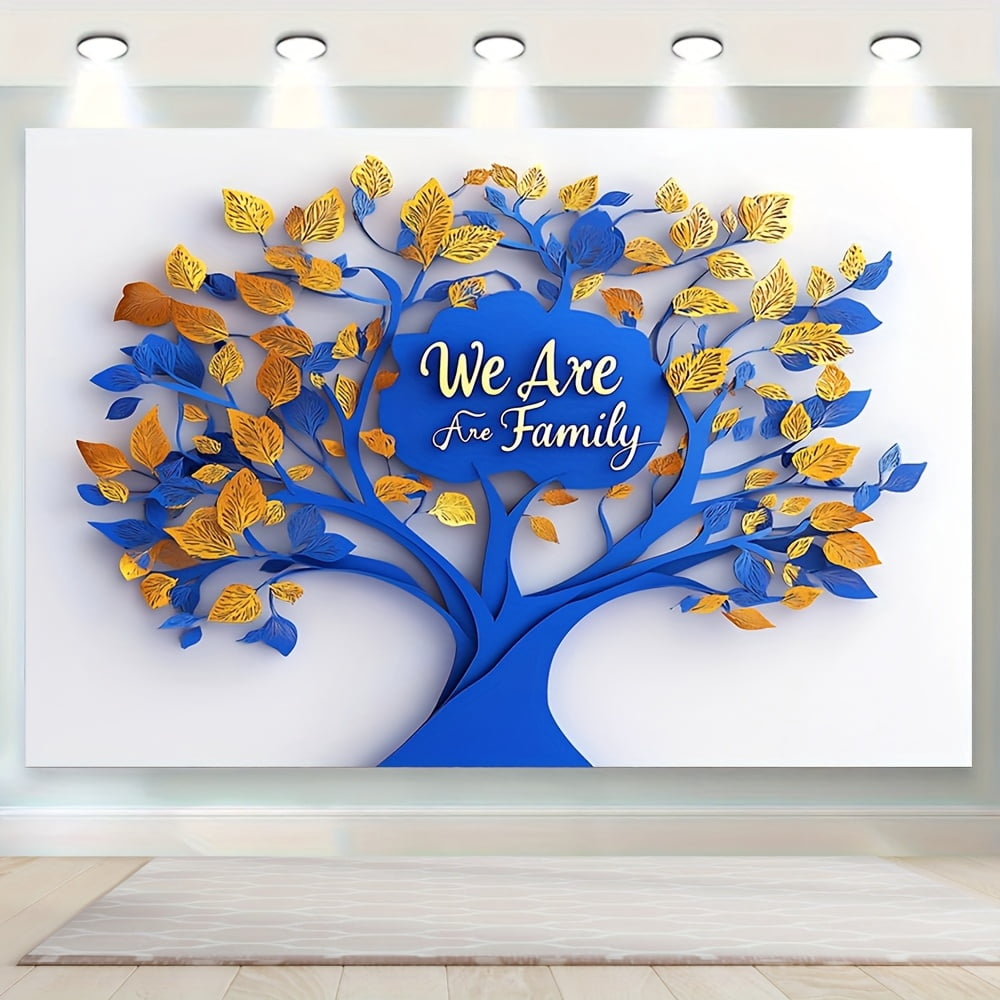 Family Reunion Backdrop Royal Blue Family Tree We are Family ...