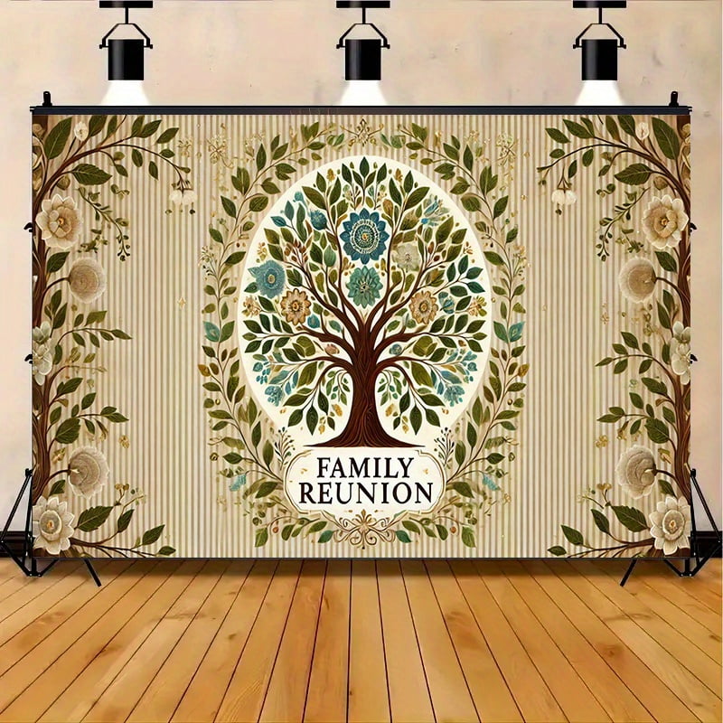 Family Reunion Backdrop Vintage Family Tree Reunion Photography ...