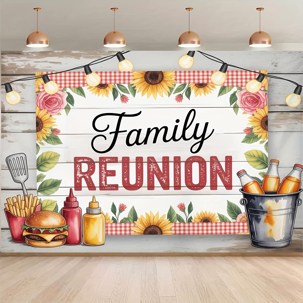 Family Reunion Backdrop Warm Family Picnic Photography Background ...