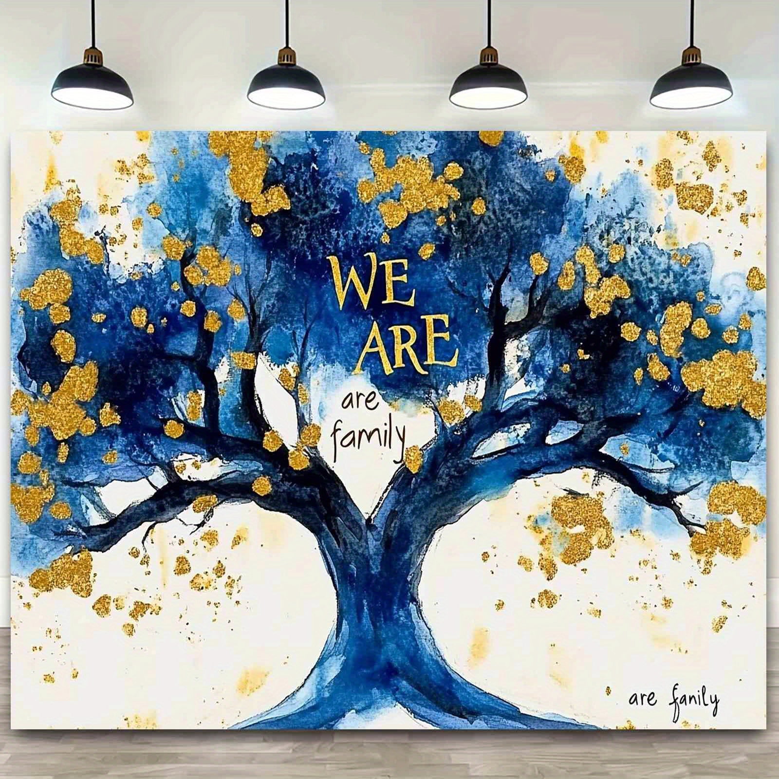 Family Reunion Backdrop Watercolor Family Tree We are Family ...
