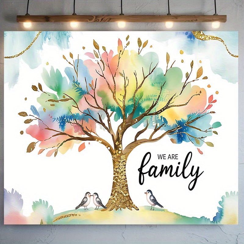 Family Reunion Backdrop Watercolor Family Tree We are Family ...