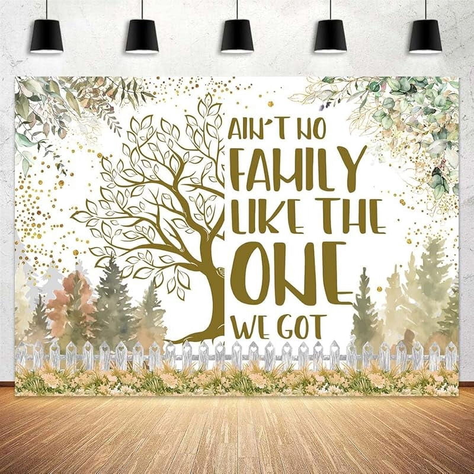 Family Reunion Backdrop Yellow Family Tree Reunion Decorations Welcome ...