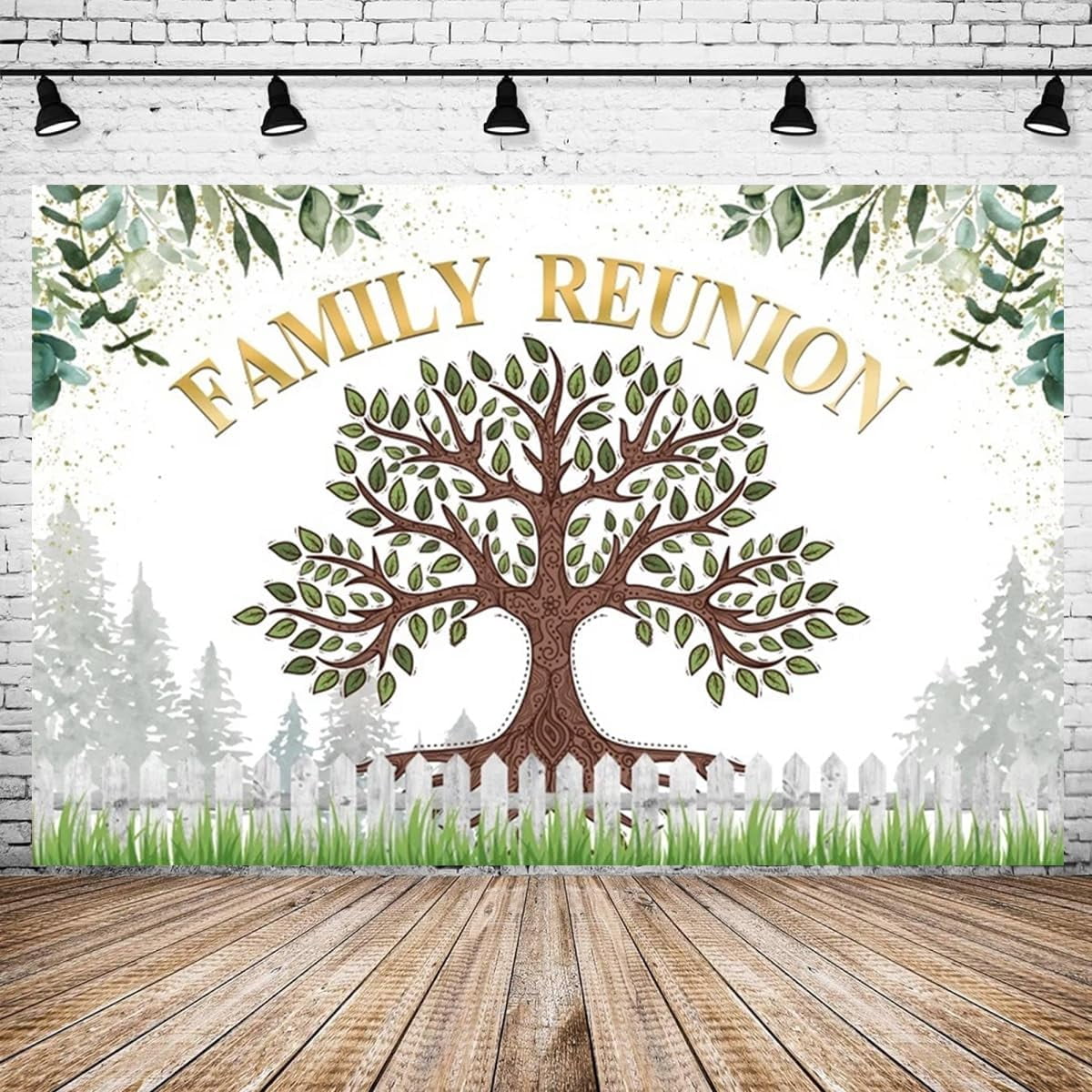 Family Reunion Photo Background Family Tree Leaves Family Gathering ...