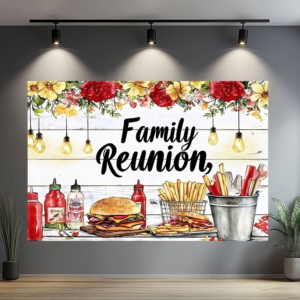 Family Reunion Reunion Red and Yellow Floral Family Picnic Photography ...